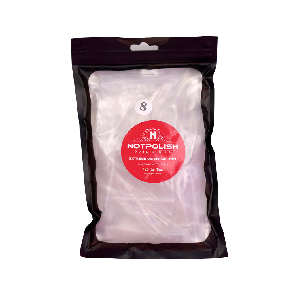 EXTREME UNIVERSAL TIPS (long-straight-stiletto) 120 Nail Tips ...